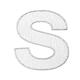 Bokstaver S NSF Bokstav S Hvit - Speider-Sport AS