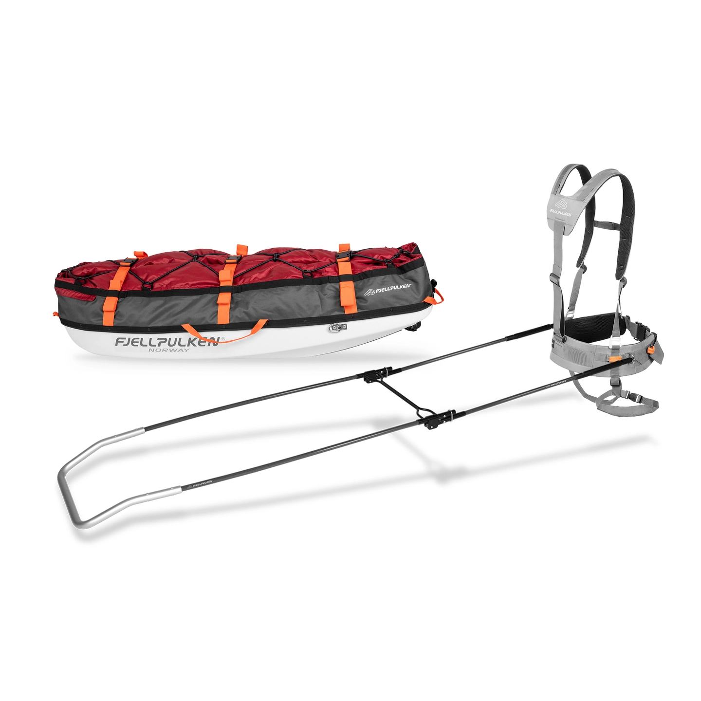 Pulkpakke 125 cm Fjellpulken Touring Kit 125 Red - Speider-Sport AS